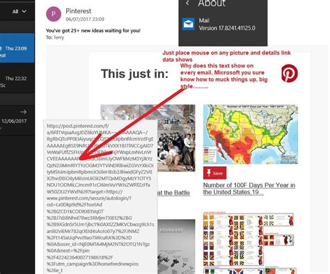 Why Does The Link Data Show When Mouse Pointer Rolls Over Pictures