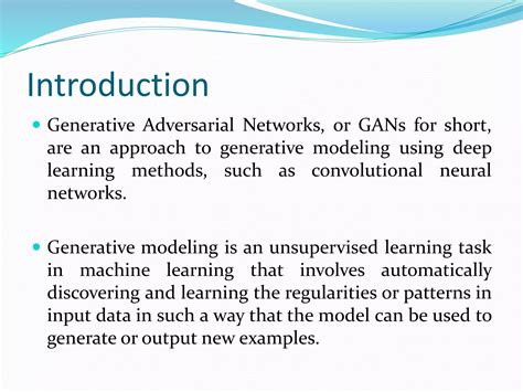 Introduction To Generative Adversarial Networks Gans Ppt