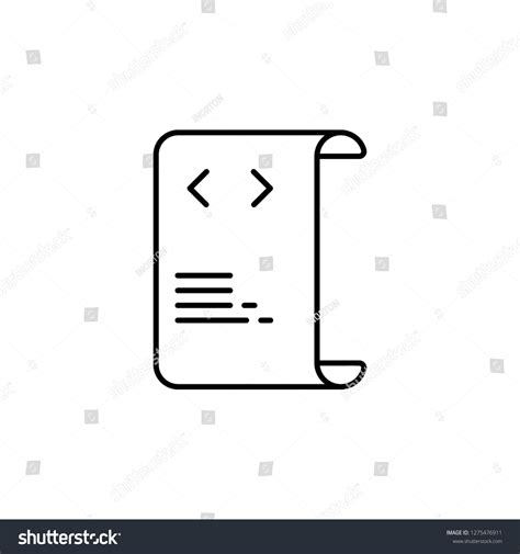 Coding Design Icon Simple Outline Vector Stock Vector Royalty Free