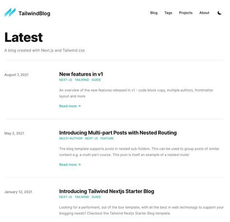 Best Free Tailwind Css Blog Templates Tailtemplate