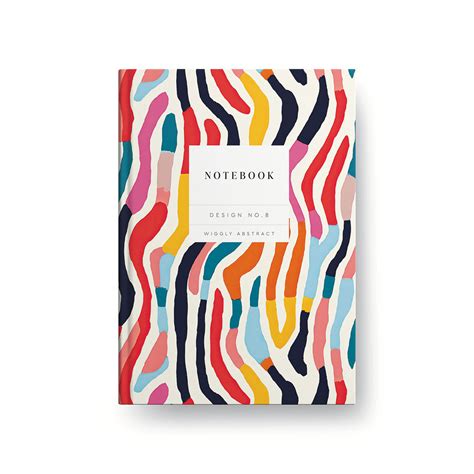 Design No8 Wiggly Abstract Hardback Notebook Ohh Deer