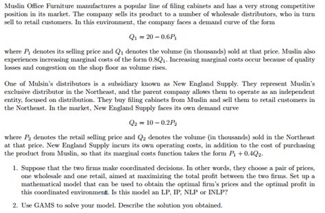 Operations Research From Optimization Modeling With Chegg
