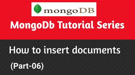 Mongodb Tutorial In Hindi How To Insert Document Part 6 Youtube