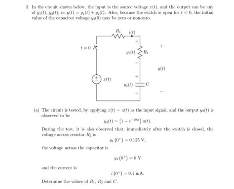 In The Circuit Shown Below The Input Is The Chegg