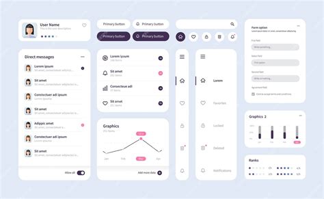 Premium Vector Big And Improved Ui Kit For Web Designing Mobile Apps With The Different