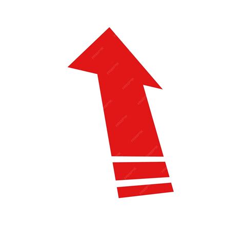 Premium Vector Red Up Arrow Icon Flat Up Arrow Icon Vector Icon