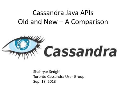 cassandra java apis old and new a comparison ppt