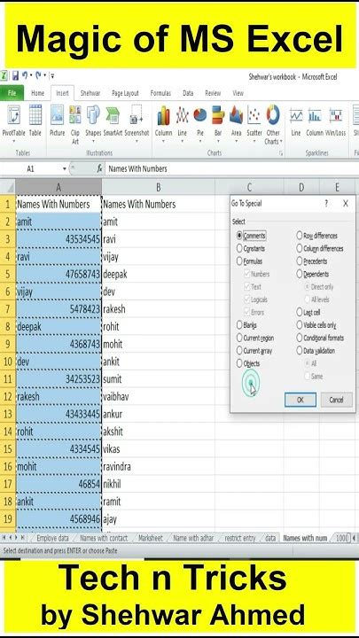 separate text and numbers excel ytshorts shortsfeed shorts youtube