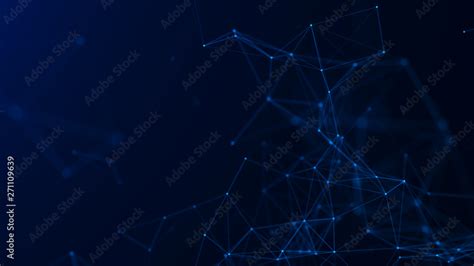 Abstract Blue Digital Background Big Data Visualization Science