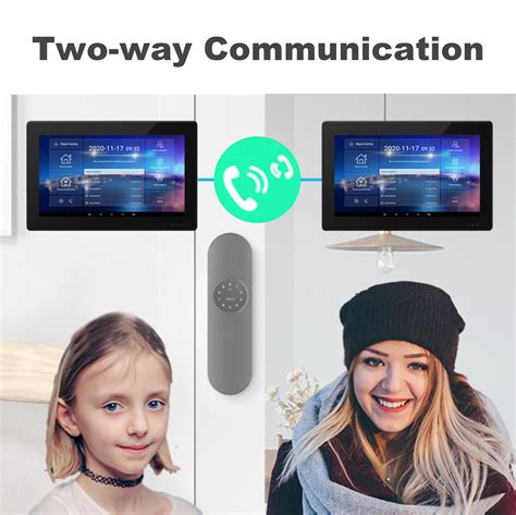 2 way intercom system 10 inch video door phone smart home android os
