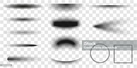 부드러운 가장자리가 분리된 투명한 타원형 회색 그림자 세트입니다 다양한 조명 조명 각도의 아트 디자인 효과 재고용 0명에 대한 스톡 벡터 아트 및 기타 이미지 Istock