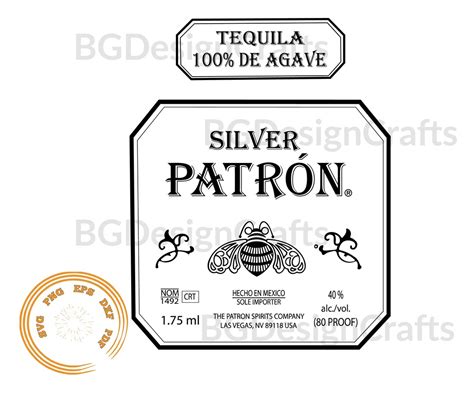 Silver Patron Svg Tequila Svg Soy El Patron Svg Tequila Patron Svg