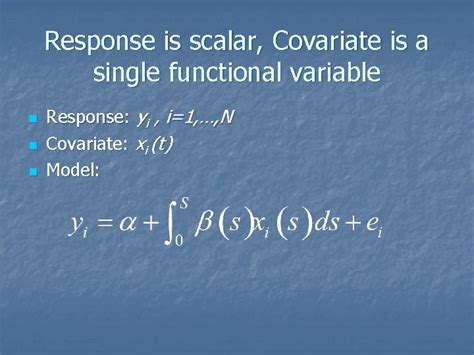 Functional Linear Models Three Types Of Linear Model