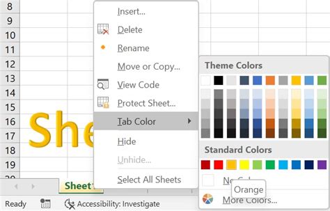 Satu Warna Sheet Blog Tutorial Microsoft Excel