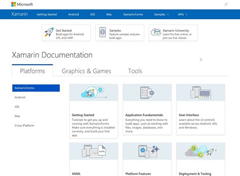 full xamarin documentation available on ~ a simple