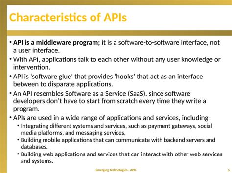 Applications Programming Interfaces Api Pptx
