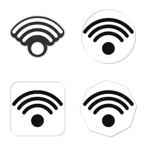 Wi Fi Icons Set Communication Signs Graphic Design Template Premium Ai Generated Vector