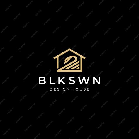 Premium Vector Black Swan House Decoration Vector Modern Geomatric