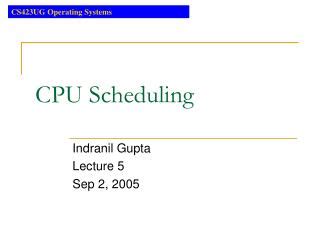 PPT CPU Scheduling PowerPoint Presentation Free Download ID 513448