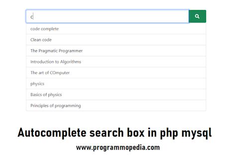 Autocomplete Search With Ajax In PHP And MySQL Example