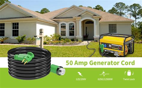 Rv Heavy Duty Power Cord Reel 50 Feet 50a Capacity
