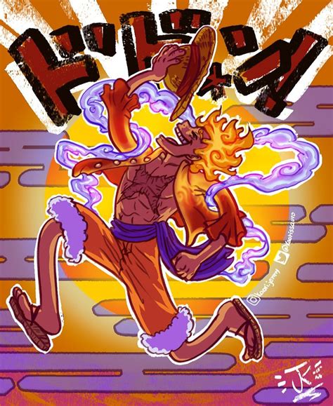 Monkey D Luffy One Piece Artist Request Babe Facial Scar Fiery Hair Full Body Gear Fifth