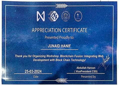 Junaid Hanif On Linkedin Excited To Share My Experience On Blockchain