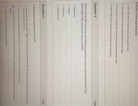 Solved A Double Ended Singly Linked List Takes O1 Time In