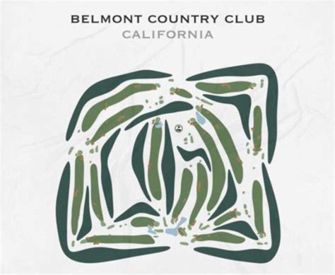 Belmont Country Club Ca Golf Course Map Golf Map Golfer T For