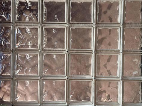 Pattern Of Glass Blocks With Reflective Surface And Textured
