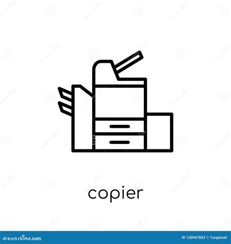 Copier Icon Trendy Modern Flat Linear Vector Copier Icon On White Background From Thin Line