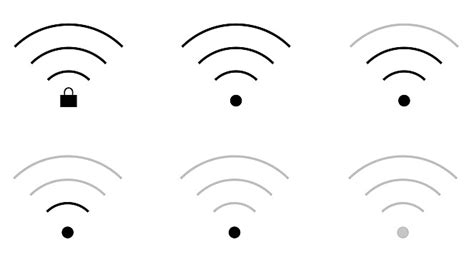 Wifi Icons Thin With Different Connections Network Simple Wireless Vector Network Simple