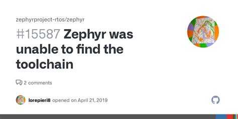 Zephyr Was Unable To Find The Toolchain Issue Zephyrproject Rtos Zephyr GitHub