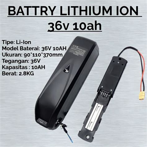 Jual BATERAI LITHIUM ION 36V 10AH CHARGER Shopee Indonesia