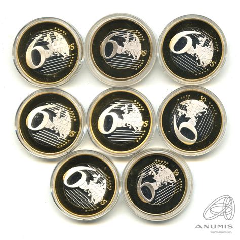 Лот жетонов «6 Sex Euros 6 й выпуск 8 шт В капсулах Лот №4868 Аукцион №231 Anumis