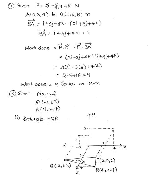 [solved] Find The Work Done By A Force F 2i 3j 4k That Moves An