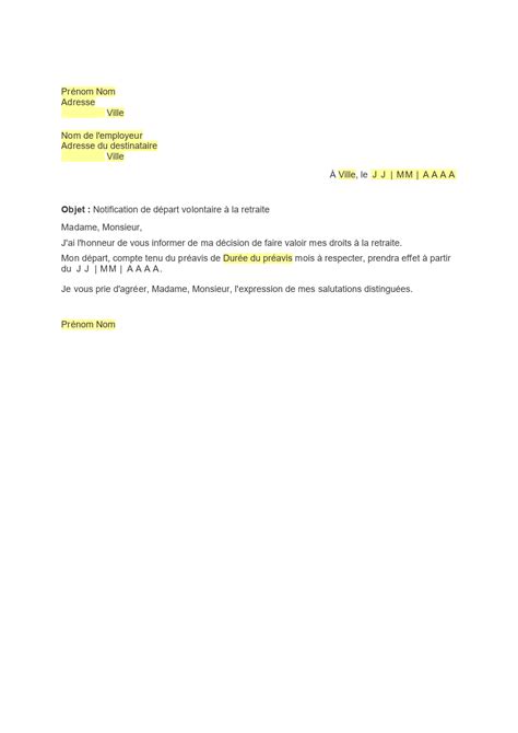 Comment Ecrire Une Lettre De Depart En Retraite