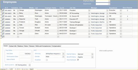 Free Human Resources Access Database Template Of Microsoft Access