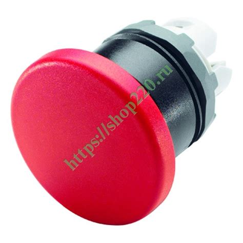 Кнопка ABB MPM1-10R ГРИБОК красная (только корпус) без фиксации 40мм ...