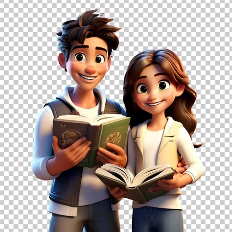 Siblings Reading Together Premium Ai Generated Psd