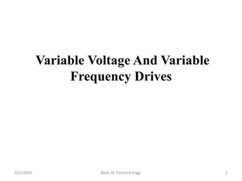 Variable Voltage Variable Frequency Drive Pptx Radio Control Hobbies And Interests