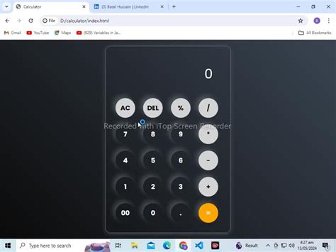 How To Create A Simple Calculator With Html Css And Javascript Basel Hussain Posted On The