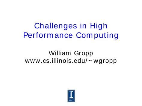 Pdf Challenges In High Performance 2013presentationsbillgropppdf