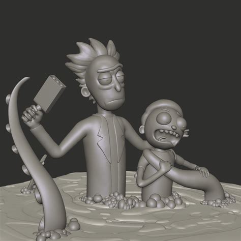 Stl File Rick And Morty 👾・3d Printer Model To Download・cults
