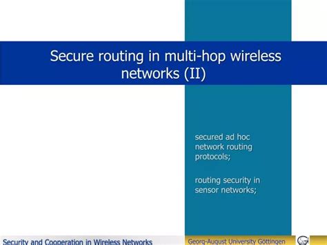 Ppt Secure Routing In Multi Hop Wireless Networks Ii Powerpoint Presentation Id3930196