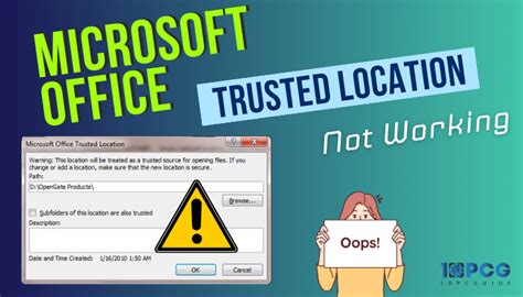 Microsoft Office Trusted Location Not Working Solved