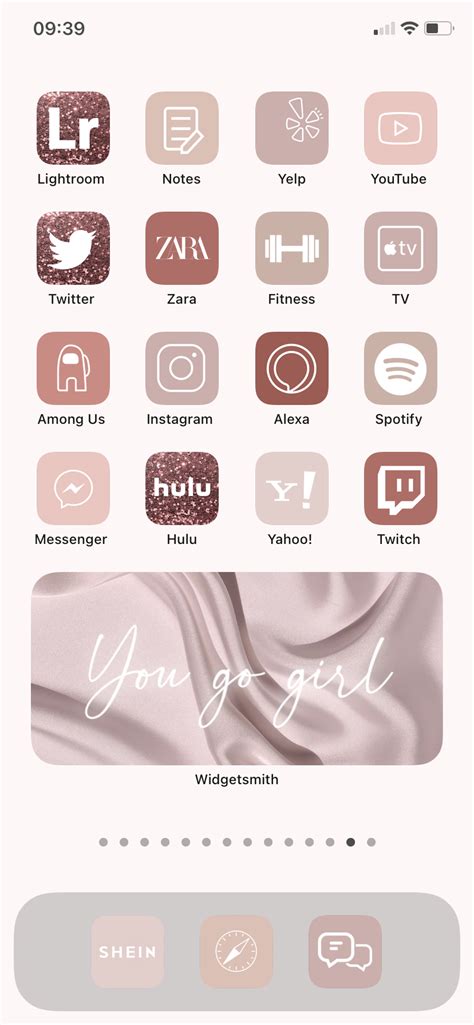 App Icons Make Up Color Palette Pink Glitter Nude Beige Tones Glam Widgetsmith IPhone Home
