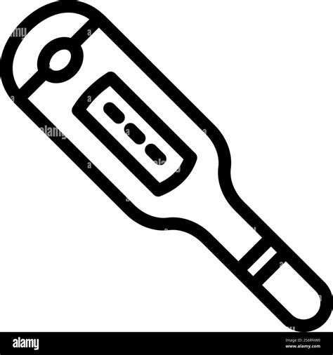 Digital Thermometer Icon Outline Digital Thermometer Vector Icon For