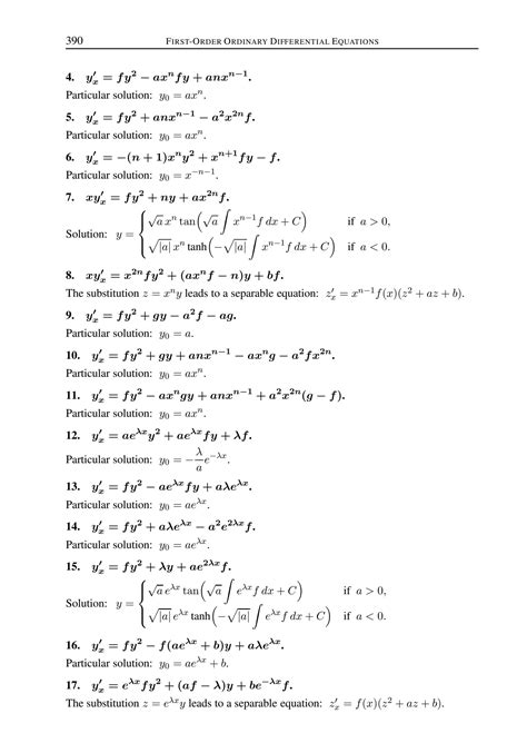 Solution Handbook Of Ordinary Differential Equations Exact Solutions Methods And Problems 43