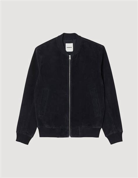 Sandro Suede Leather Jacket Shpbl00734